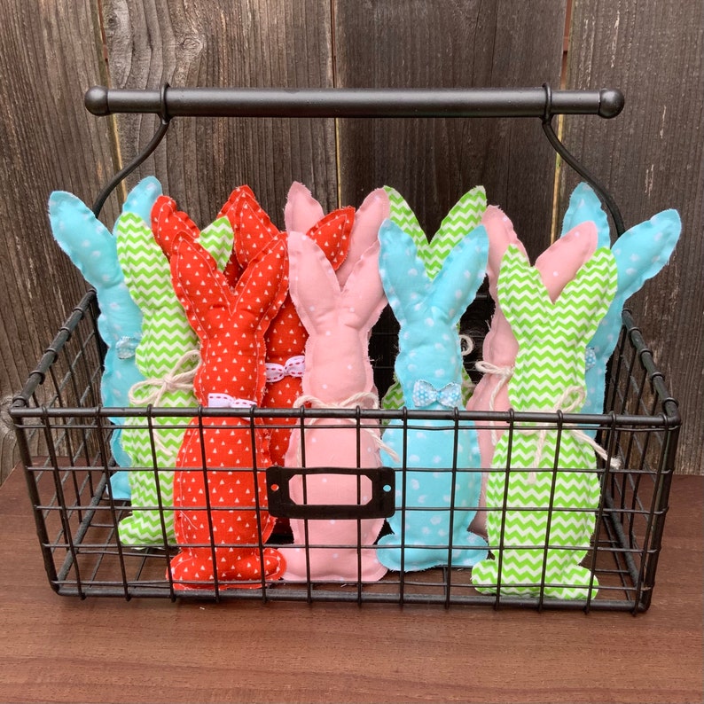 Easter Fabric Bunnies single Bunny or Set of 4 - Etsy