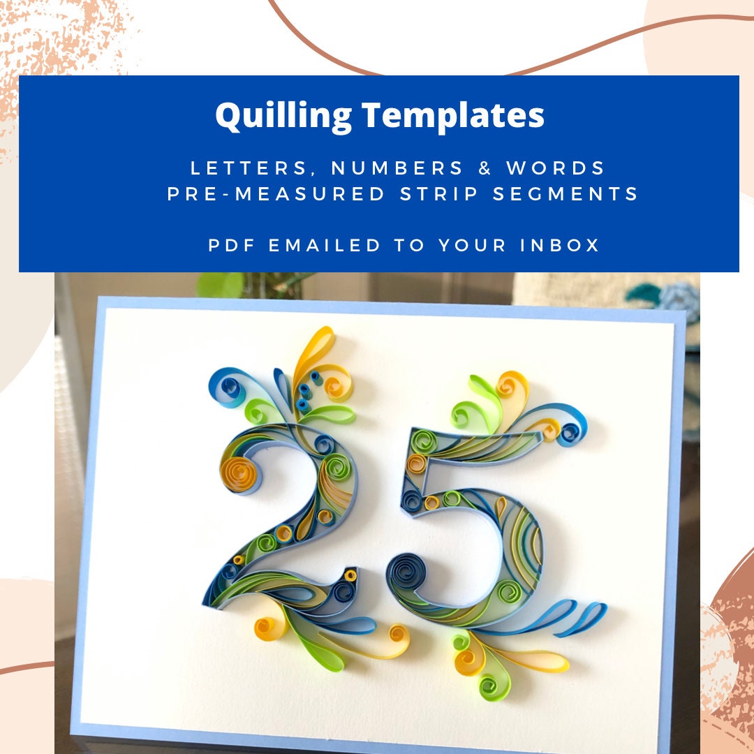 DIGITAL Paper Quilling Lettering Templates, Full Alphabet and Words ...