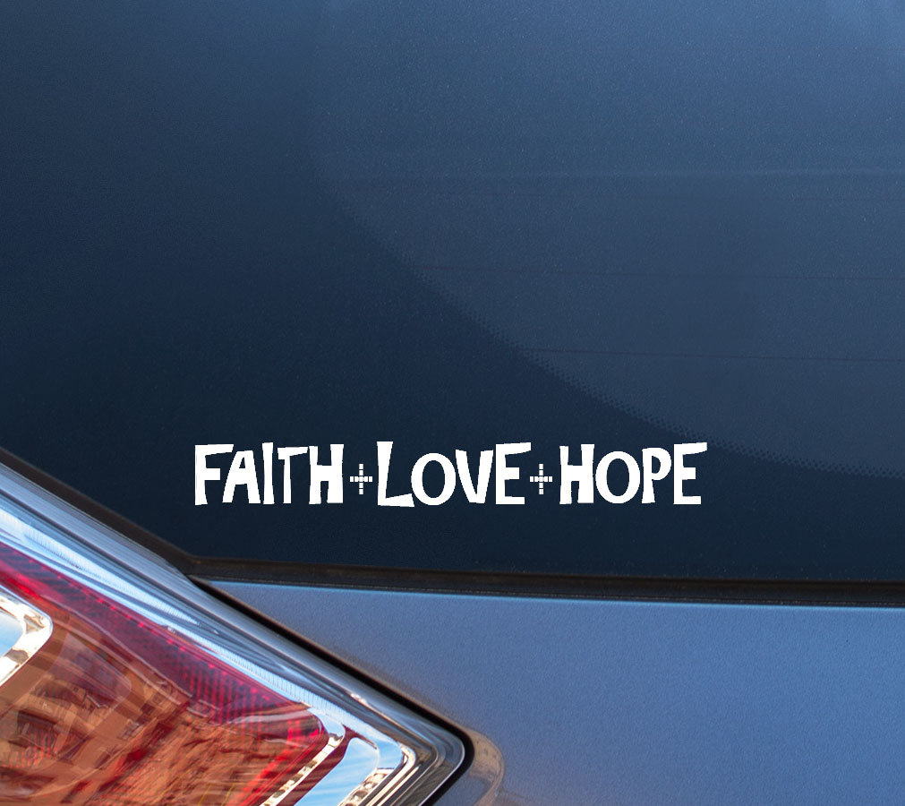FAITH LOVE HOPE Car Decal - Etsy