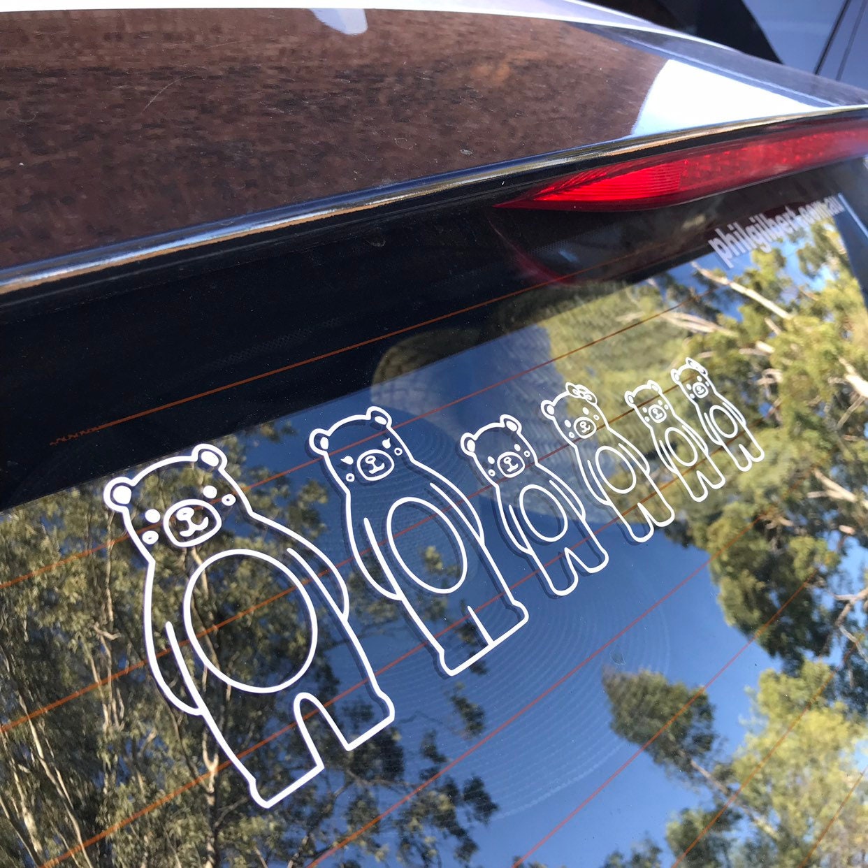 Teddy Bear Family Car Decals - Etsy