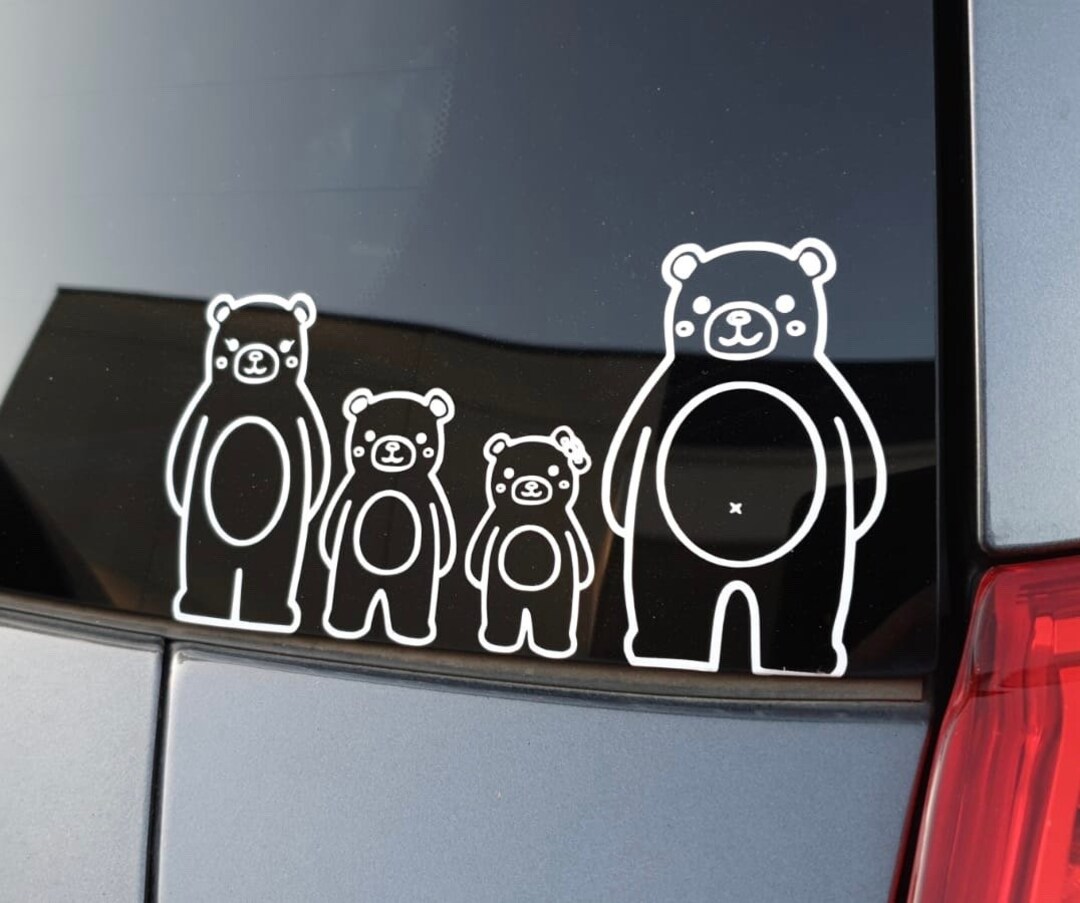 Teddy Bear Family Car Decals - Etsy