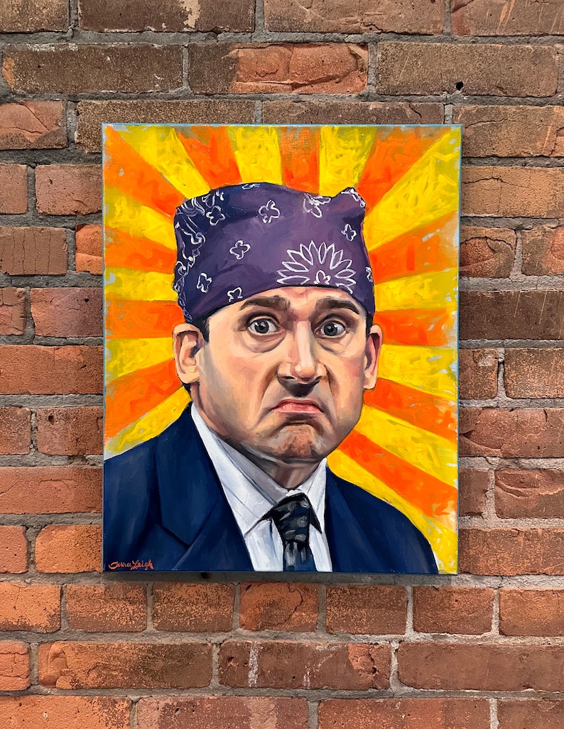 Michael Scott Prison Mike Oil Painting Portrait the Office - Etsy