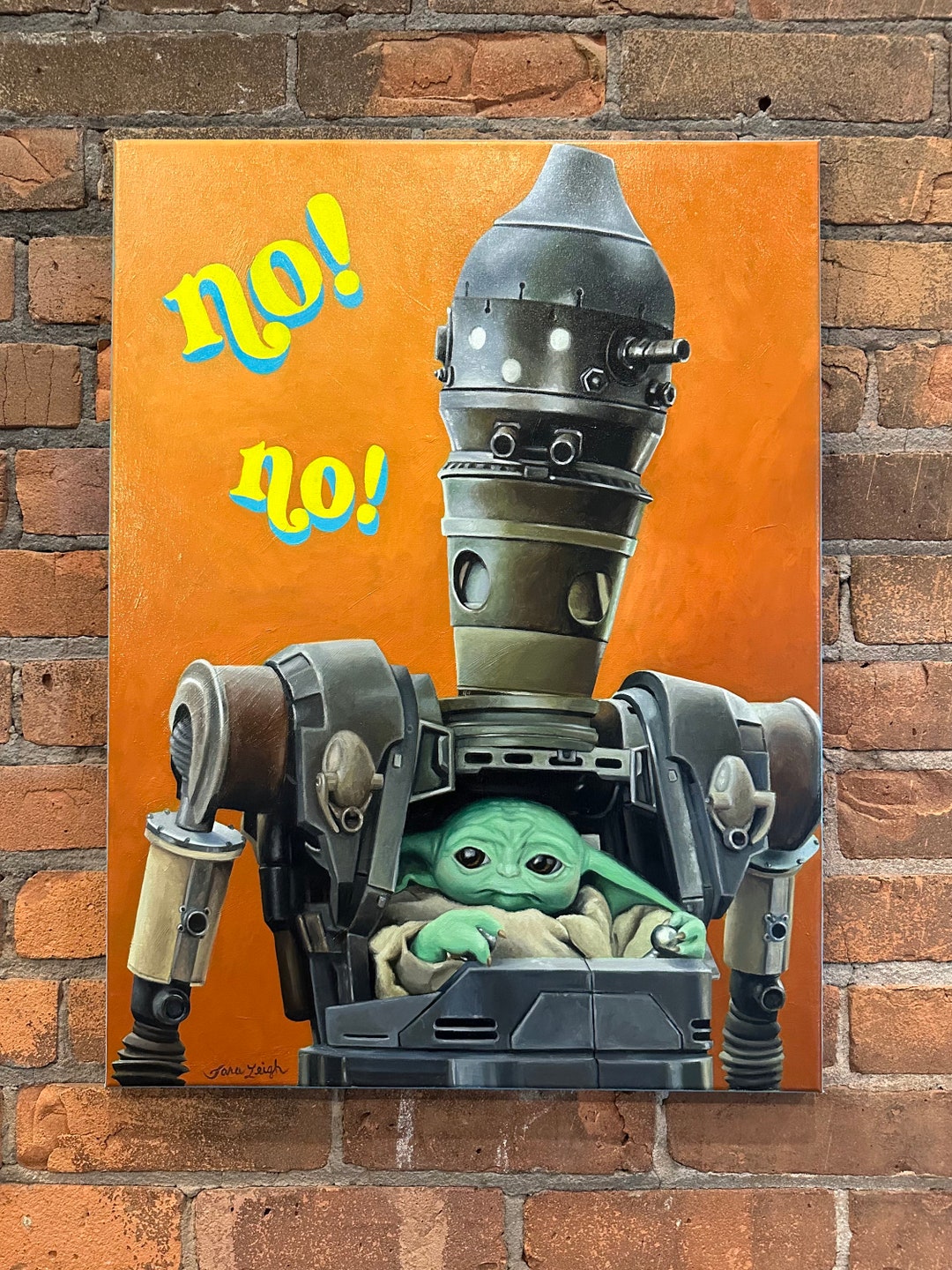 Gogu, Grogu Art, Grogu Painting, Baby Yoda, Baby Yoda Art, Oil Painting ...