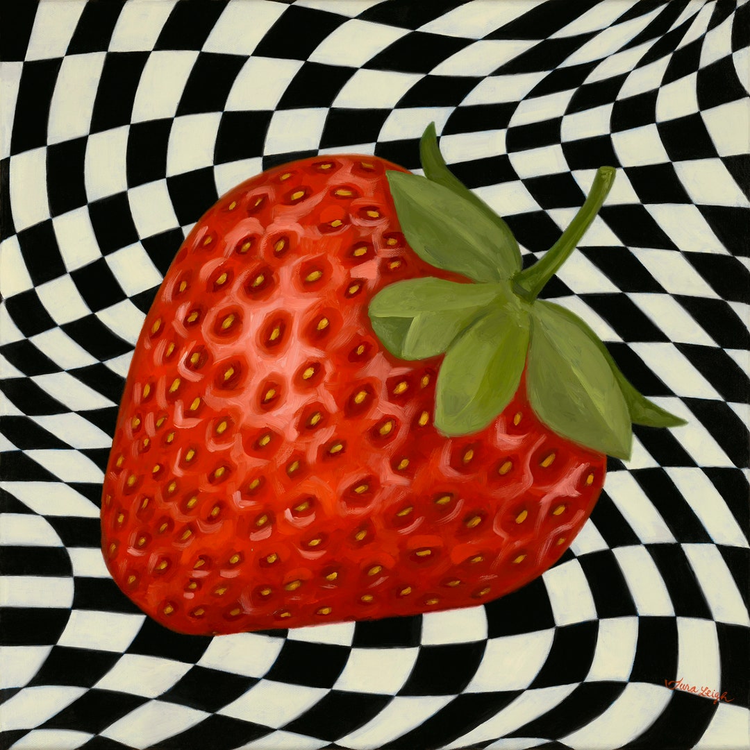 Strawberry, Strawberry Art, Fruit Art, Fruit Painting, Your the Straw ...