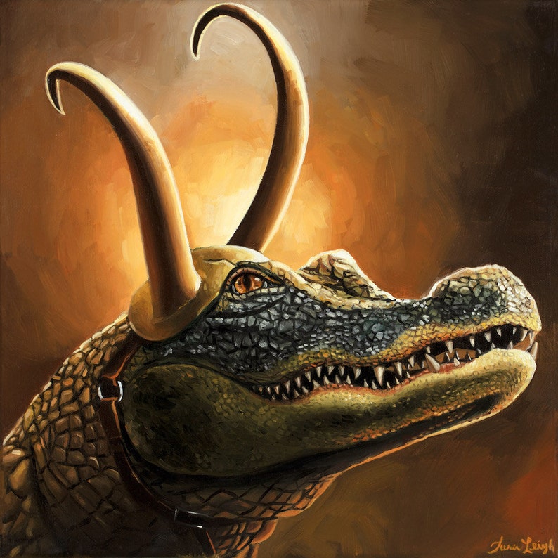 Loki Alligator Loki Marvel Art Print Print Oil Painting - Etsy