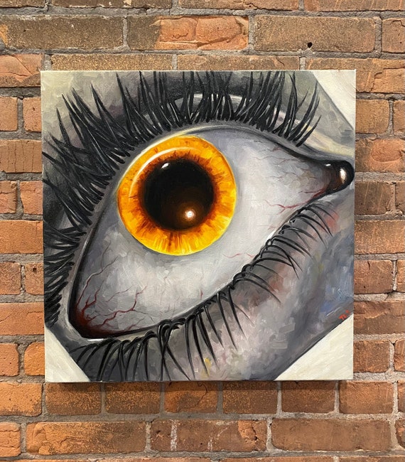 Eye Oil Painting Spooky Art Mysterious Fine Art Halloween - Etsy
