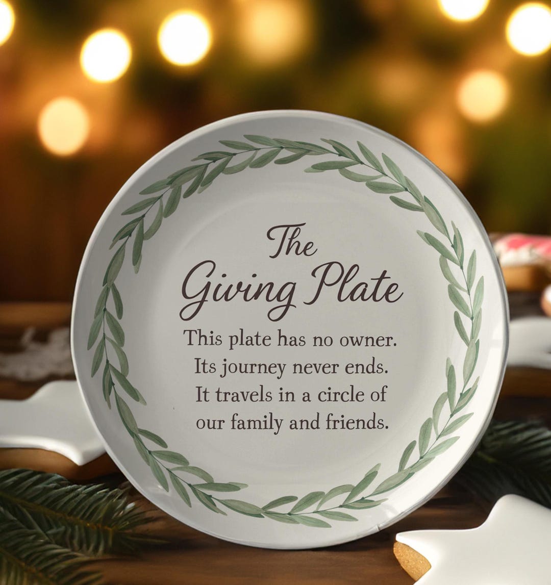 The Giving Plate, Family and Friendship Sharing Plate, Inspirational ...