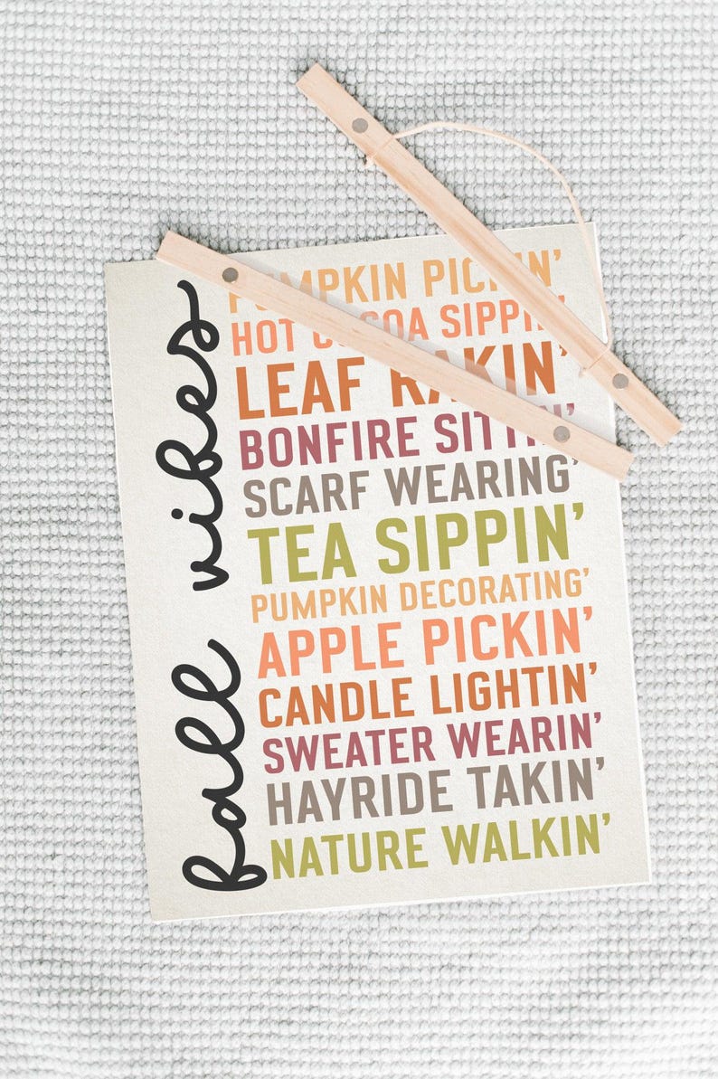 Fall Vibes Canvas Sign, Fall Wall Art, Cute Fall Sign, - Etsy