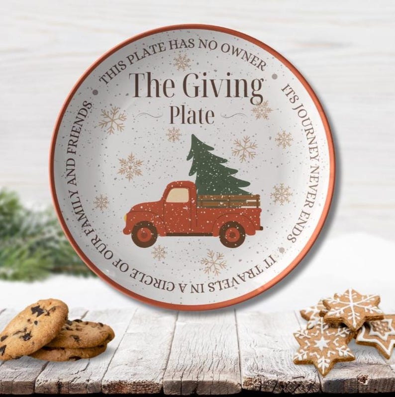 The Giving Plate, Family and Friendship Sharing Plate, Inspirational ...