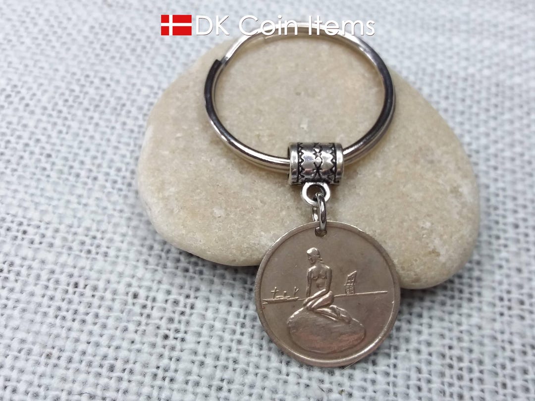Denmark Little Mermaid Keychain Copenhagen Vintage Token Coin 1966-1967 ...