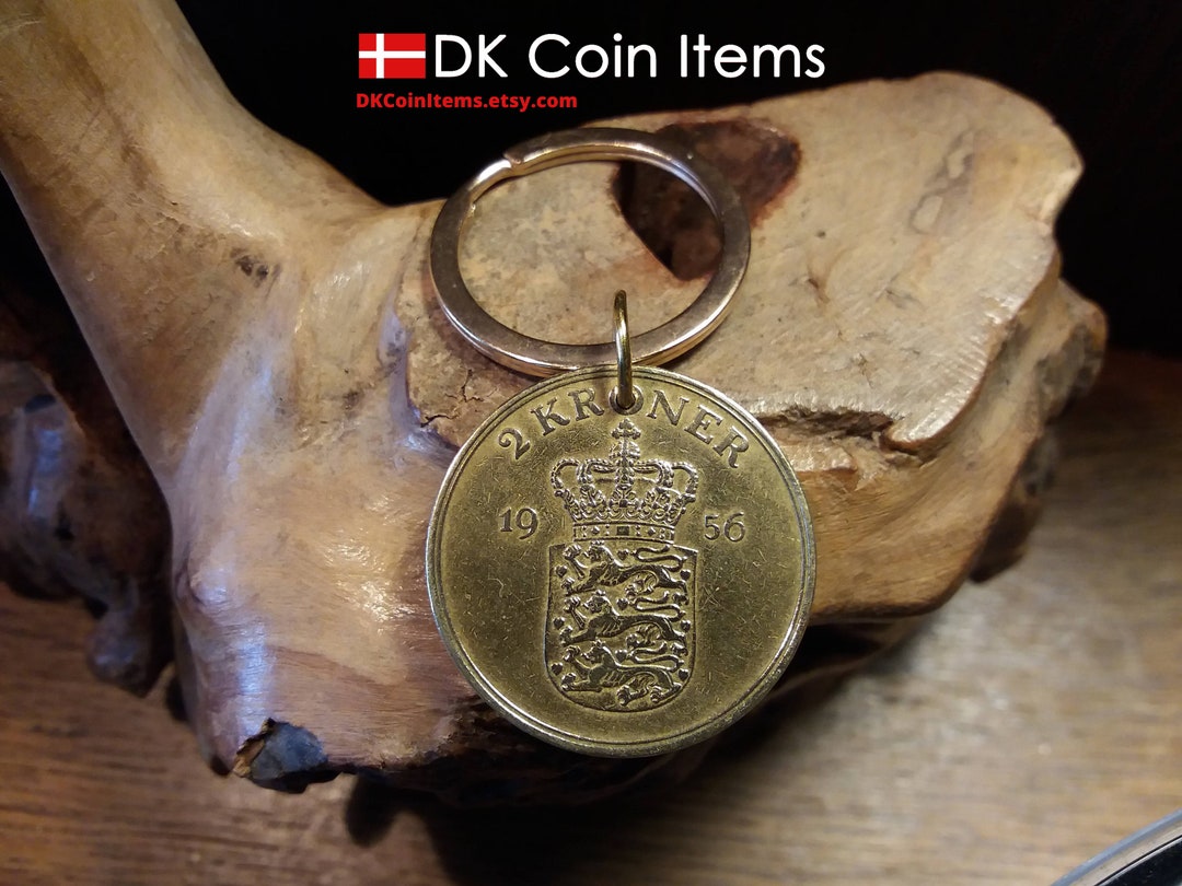 Denmark 1956 Coat of Arms Coin Charm. Golden Crown Coin - Etsy
