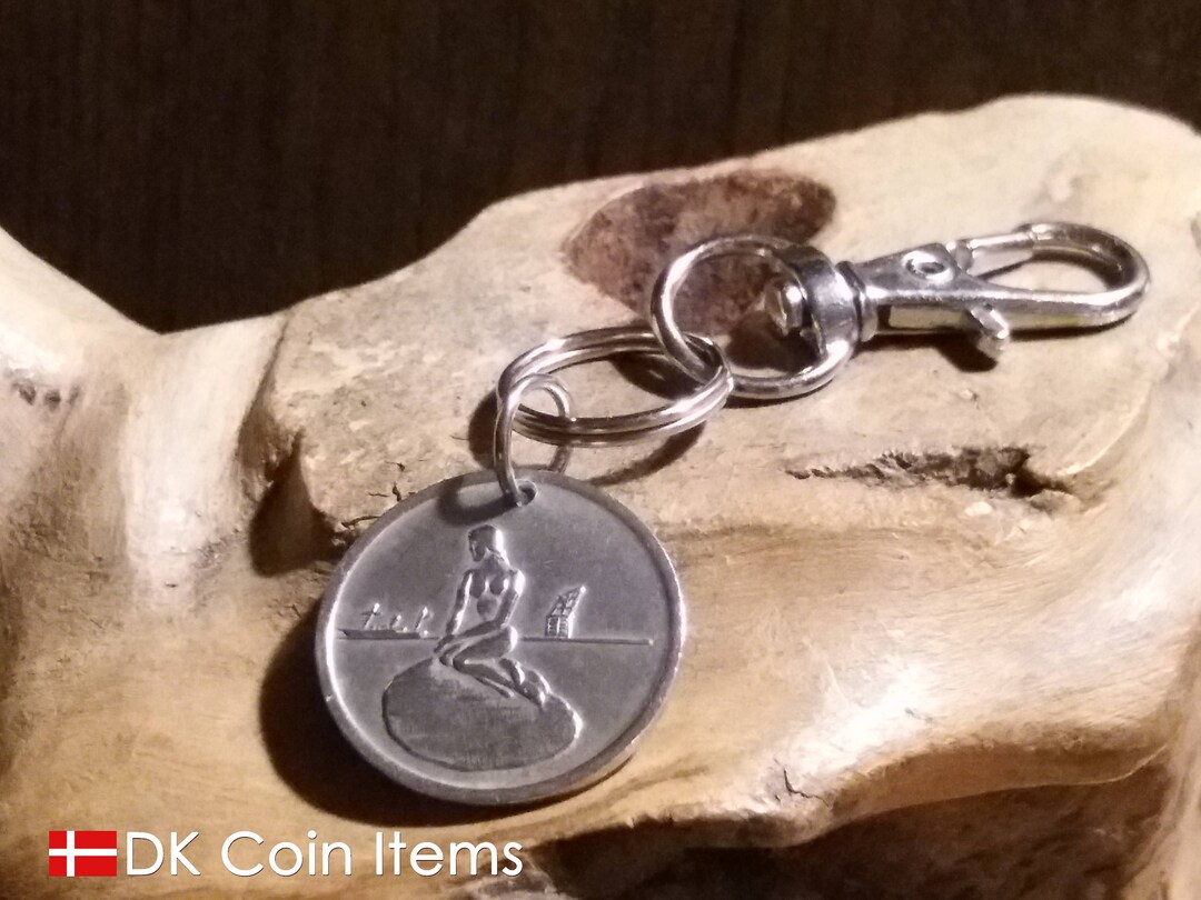 Little Mermaid Copenhagen Denmark Coin Token Keychain. Danish - Etsy
