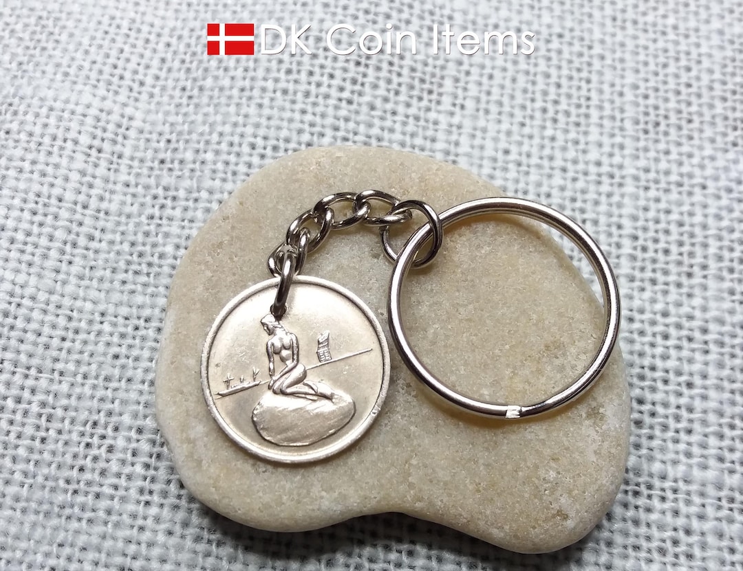 Little Mermaid Denmark Coin Keychain. Danish Vintage Fare Token ...
