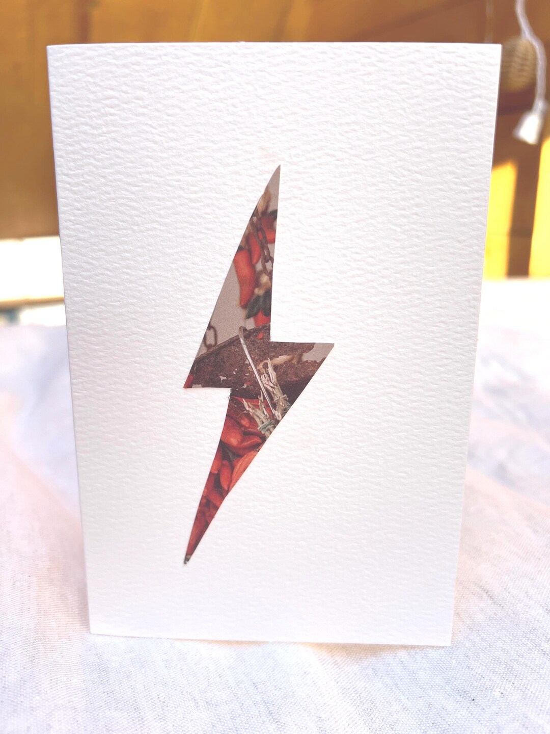 Vintage Magazine Red Pepper Lightning Bolt Thank You Card: Modern ...