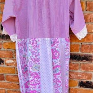 MOLLY - Pretty Pink Upcycled Duster - Handsewn and Romantic - Size M/L ...