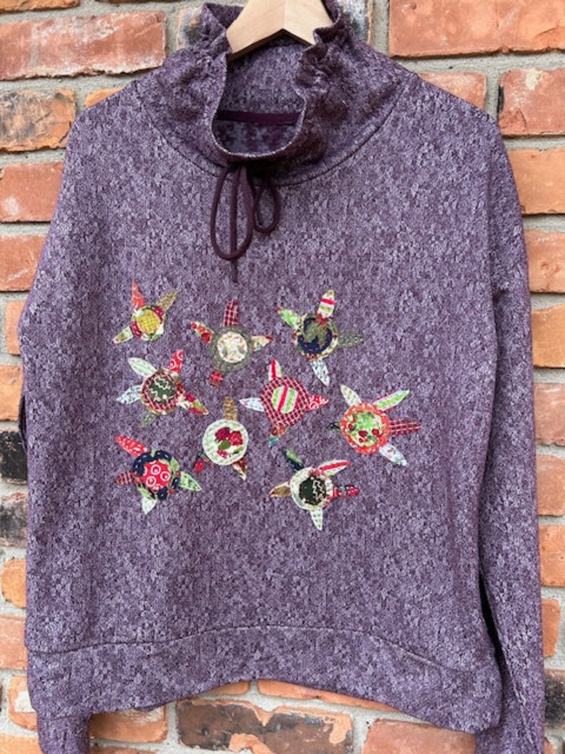 MERRY Ladies Handsewn Burgundy Knit Top Size Med/large - Etsy