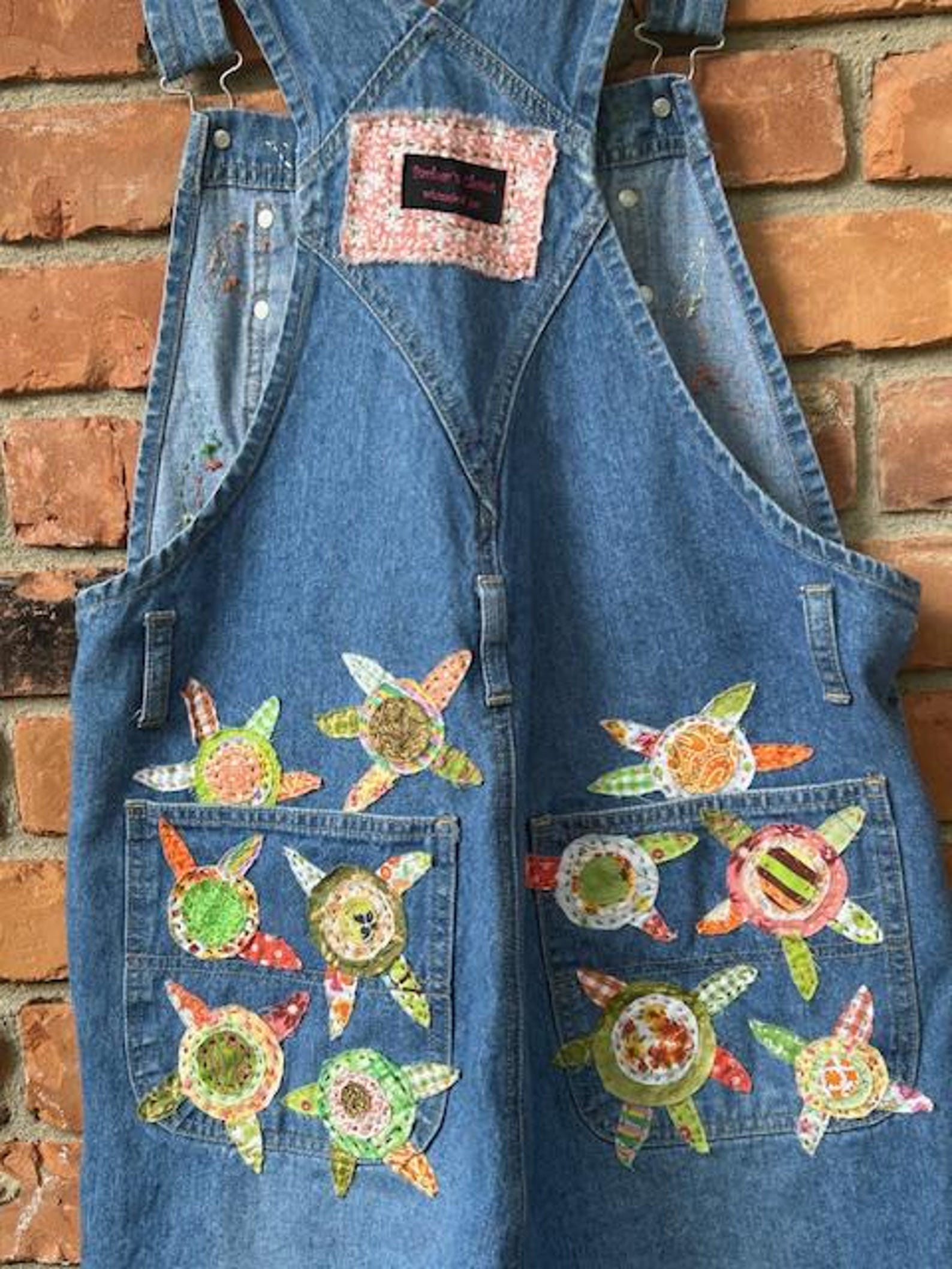 FIONA Upcycled Ladies Vintage-style Denim Overalls Size S/M - Etsy