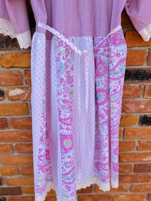 MOLLY - Pretty Pink Upcycled Duster - Handsewn and Romantic - Size M/L ...