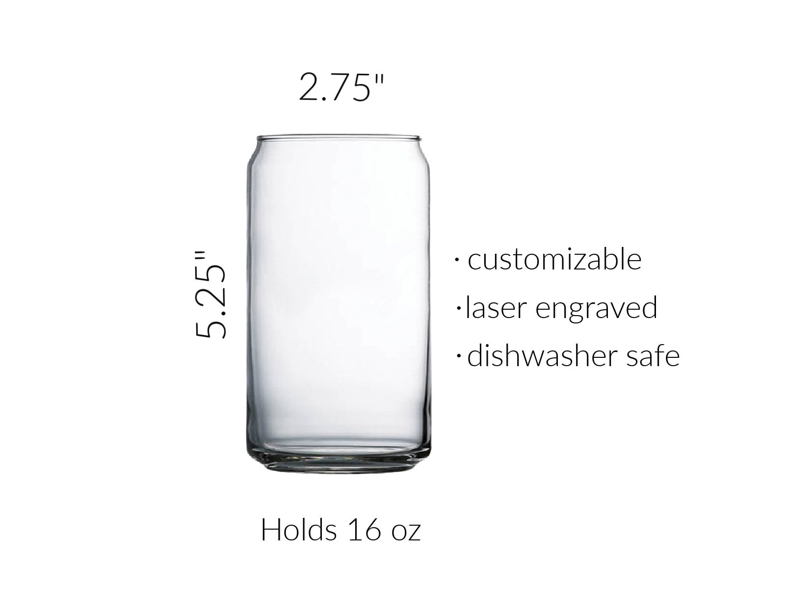 Personalized Can Glass. Custom Glass. Laser Engraved. Housewarming ...