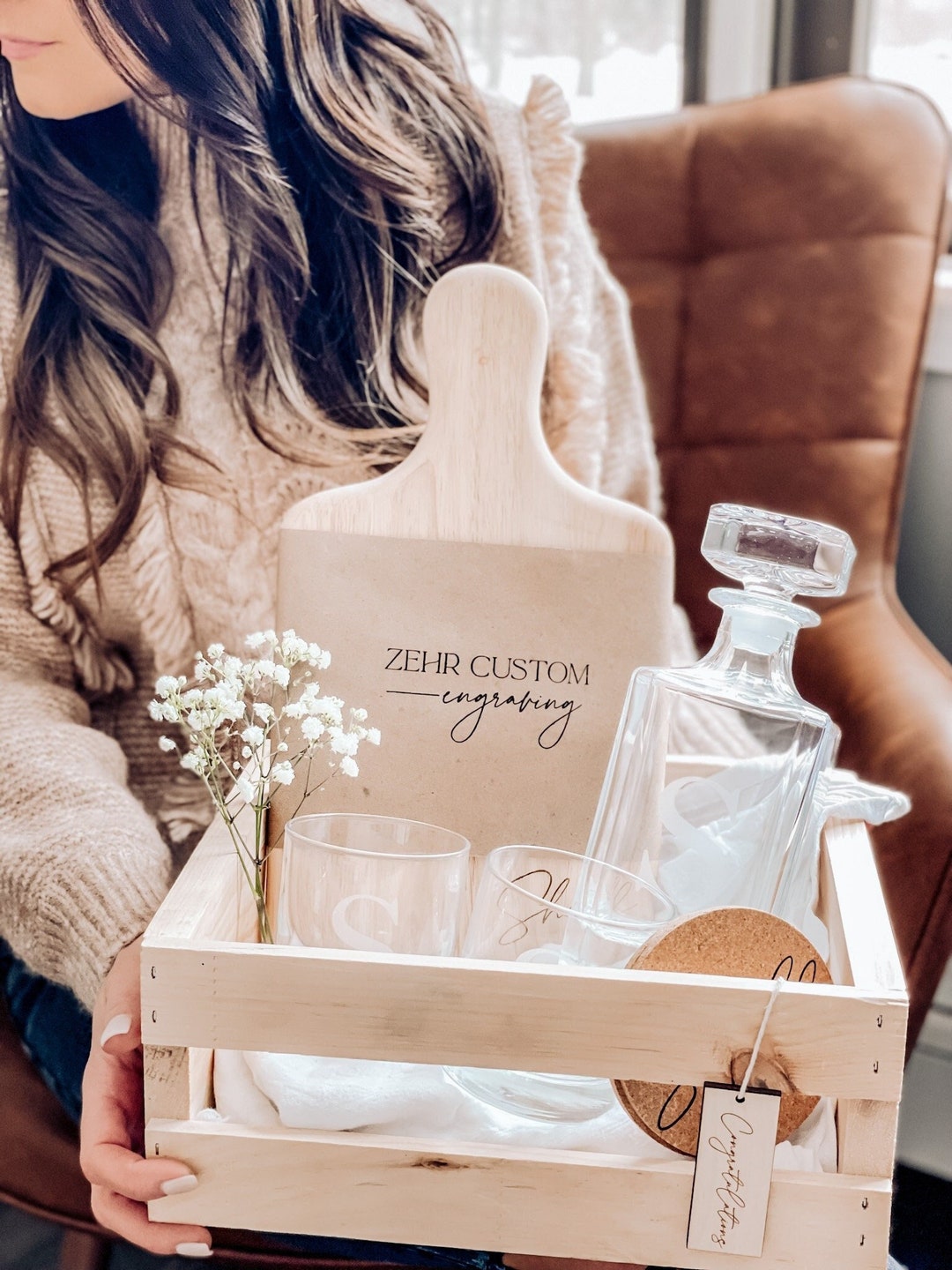 Engraved Whiskey Decanter Gift Set – Newlywed, Housewarming Present ...