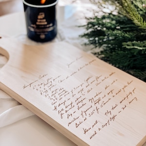 Laser Engraved Recipe Cutting Board | Personalized Handwritten Gift - Etsy