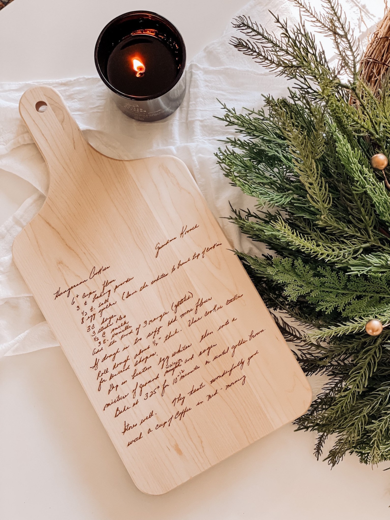 Laser Engraved Recipe Cutting Board | Personalized Handwritten Gift - Etsy