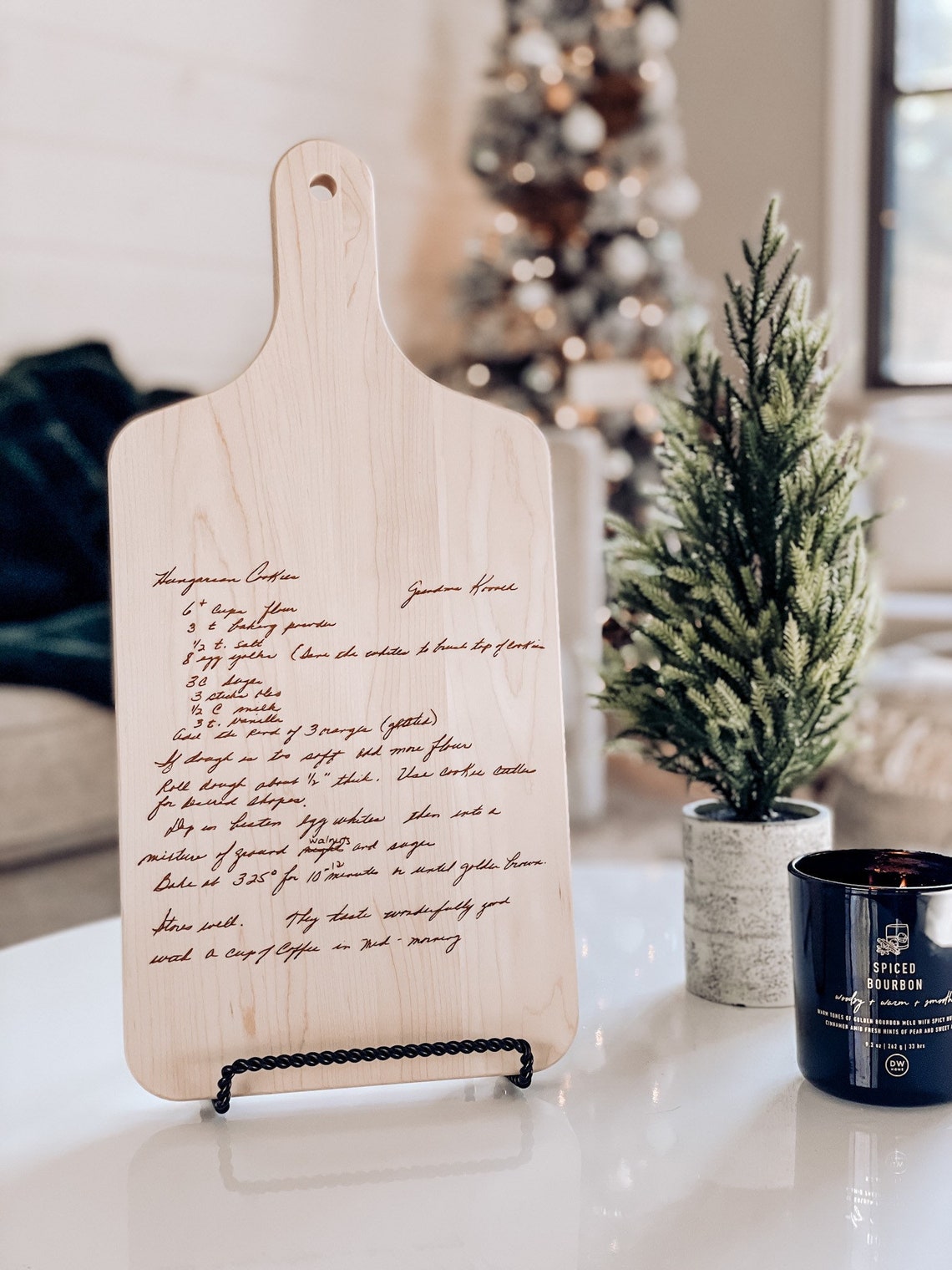 Laser Engraved Recipe Cutting Board | Personalized Handwritten Gift - Etsy