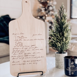 Laser Engraved Recipe Cutting Board | Personalized Handwritten Gift - Etsy