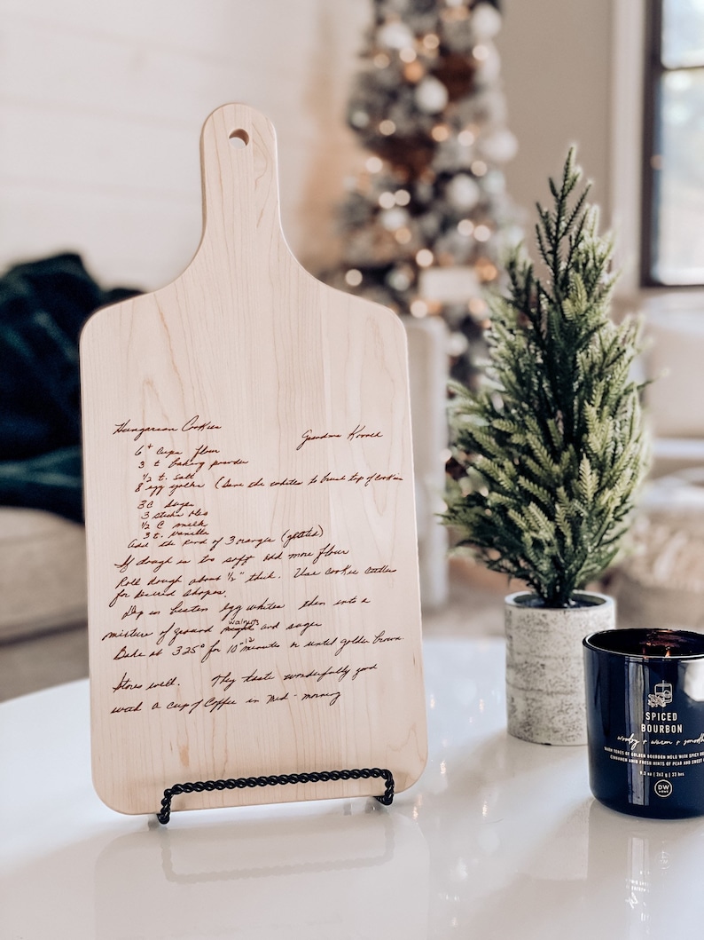 Laser Engraved Recipe Cutting Board | Personalized Handwritten Gift - Etsy