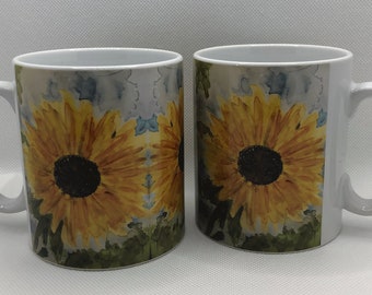 Sunflower Coffee Mug, Yellow Sunflower, Sunflower Cup, Sunflower Gifts ...