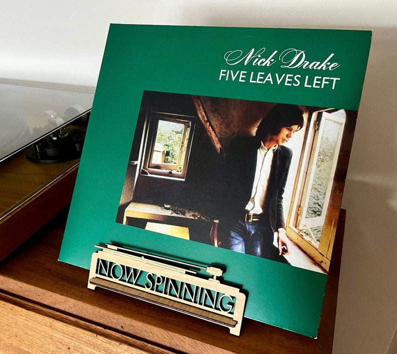 Novelty Wooden Vinyl Holder 'now Spinning' - Vinyl Record Stand / Vinyl ...