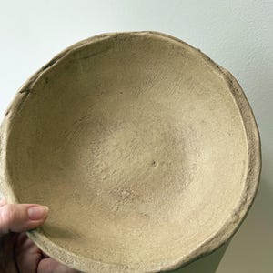 Handmade Beige Clay Dish: Decorative Stone Effect Catchall, 9'' - Etsy