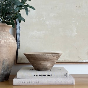 Beige Rustic Dish 9.5'' Wide, Catchall, Decorative Dish, Stone Texture ...