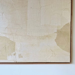 Large Abstract Art, Original Painting, 30x36'' Raw Oak Wood Framed ...