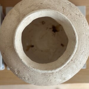 Large Vase, Aged Vessel, 9.5'' Tall, Rustic Distressed Vase, Hand ...