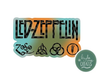 Led Zeppelin Band Logo Vinyl Decal Sticker Rock Music - Etsy