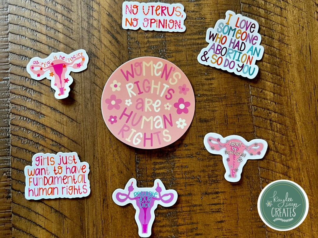 Womens Reproductive Rights Set of 7 Premium Vinyl Stickers Uterus ...