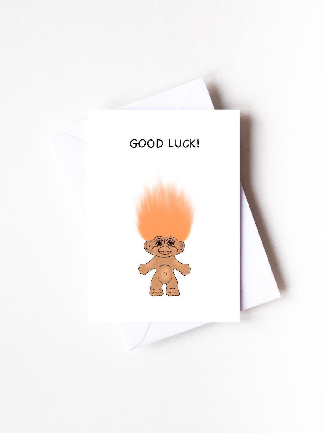 Good Luck Troll Doll Toy Inspired Good Luck Card - Etsy