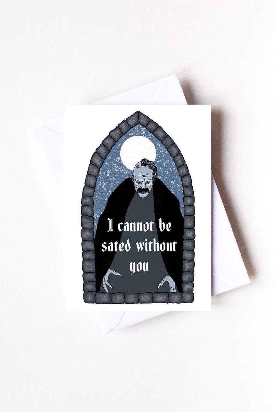 Nosferatu Count Orlok Vampire Inspired Valentine’s Day Card “I Cannot ...