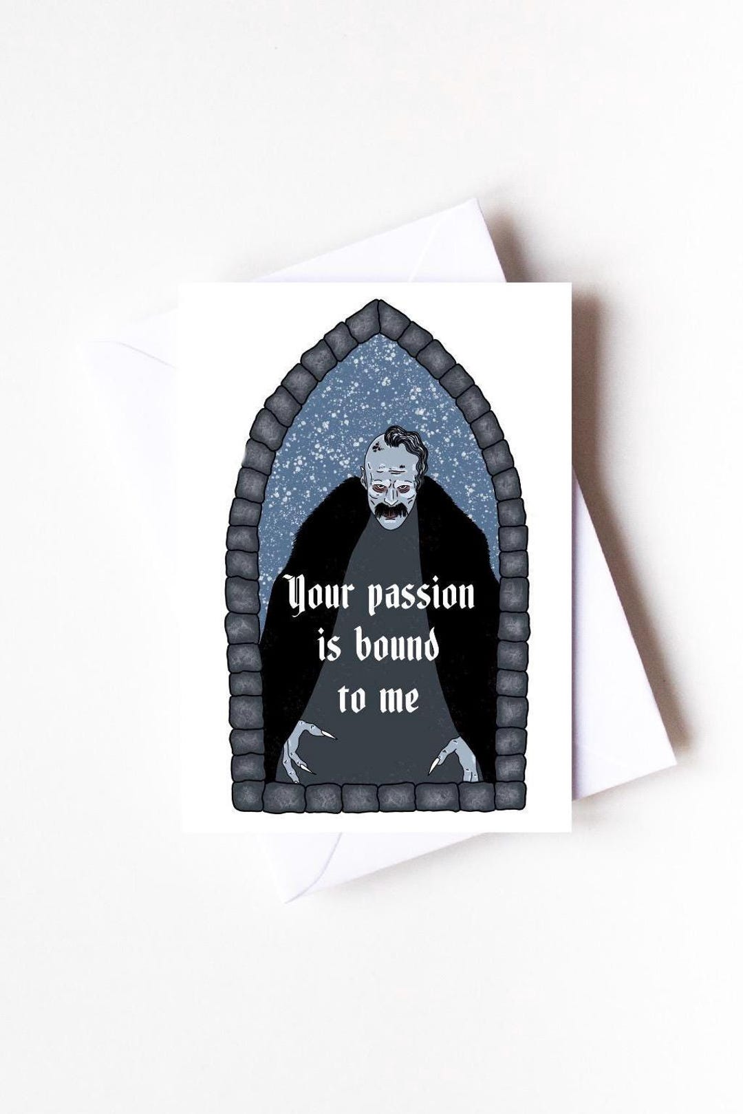 Nosferatu Count Orlok Vampire Inspired Valentine’s Day Card “your ...