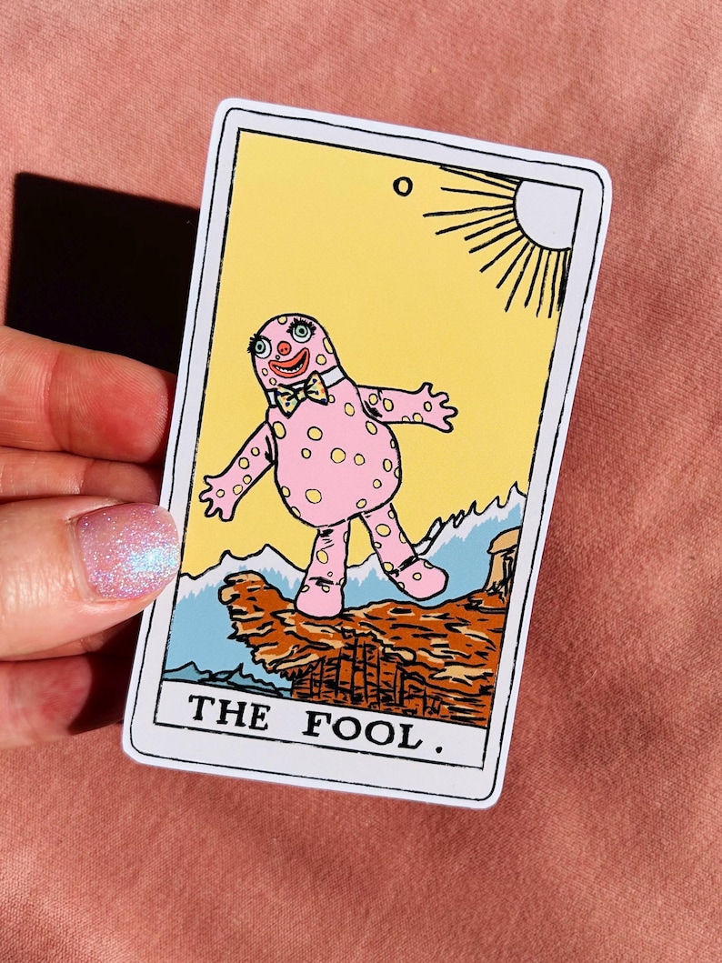 Mr Blobby Inspired Tarot Card “the Fool” Sticker - Etsy UK