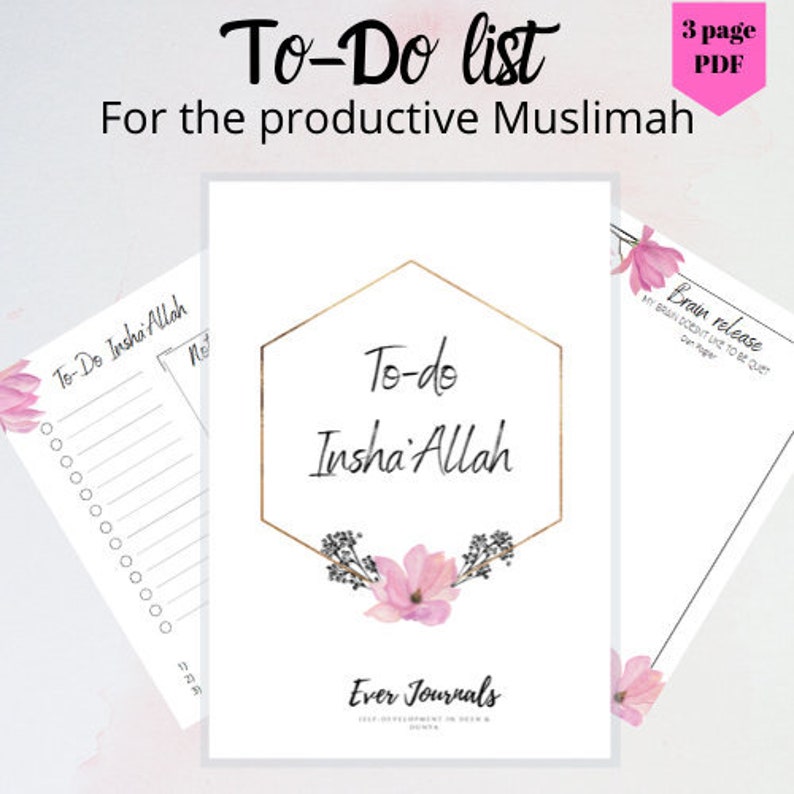 Islamic to Do List Printable. Islamic Planner. Islamic Printables ...