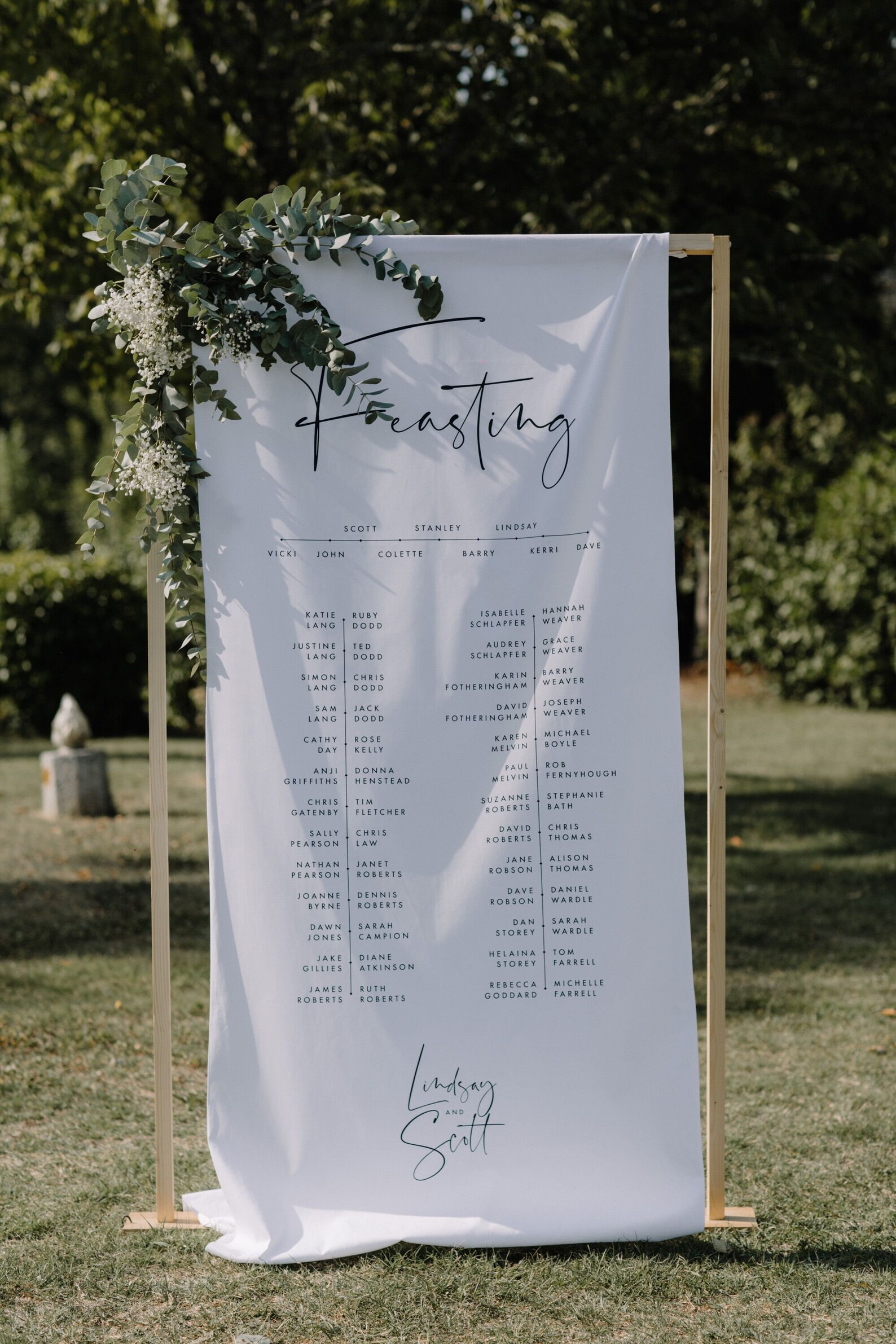 Wedding Table Plan Fabric Seating Plan Fabric Seating Chart Custom ...