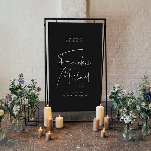 Large Wedding Sign Minimalist Sign Large Welcome Sign - Etsy