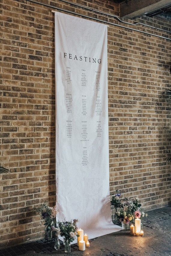 Wedding Table Plan Fabric Seating Plan Fabric Seating - Etsy