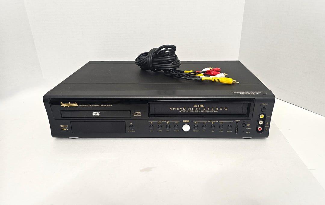 Symphonic DVD / VCR WF802 Stereo Video Cassette 4 Head Hi-fi Player ...