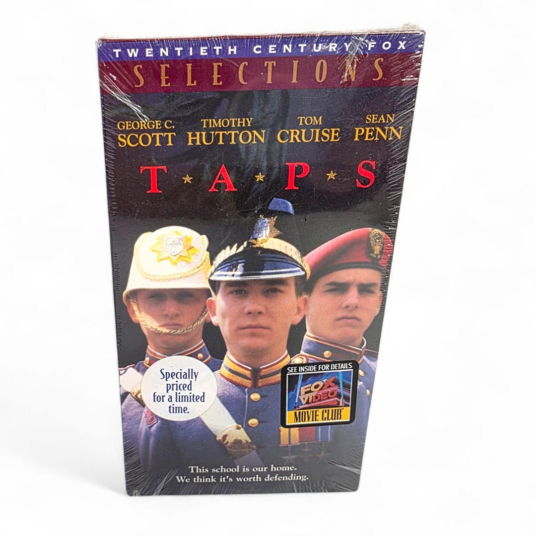 TAPS VHS Tape NEW Sealed 1981 Tom Cruise Sean Penn Twentieth Century ...