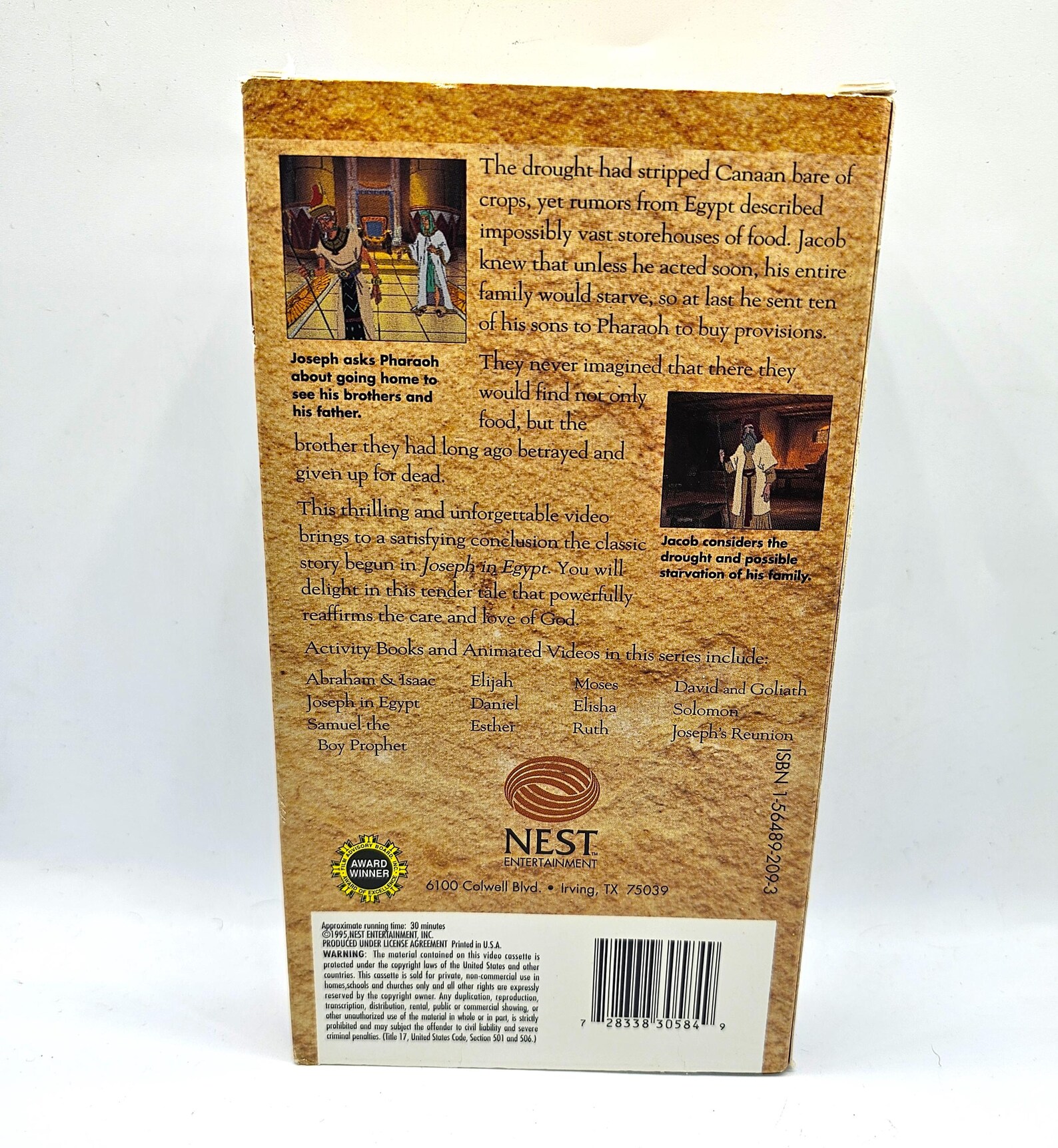 The Animated Stories From the Bible VHS Joseph's Reunion Videocassette ...