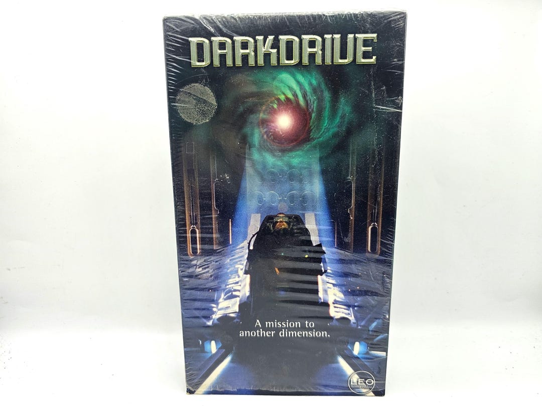 Darkdrive VHS Movie Vintage Sci-fi Videocassette Tape Former Rental Film Home Video Dark Drive ...