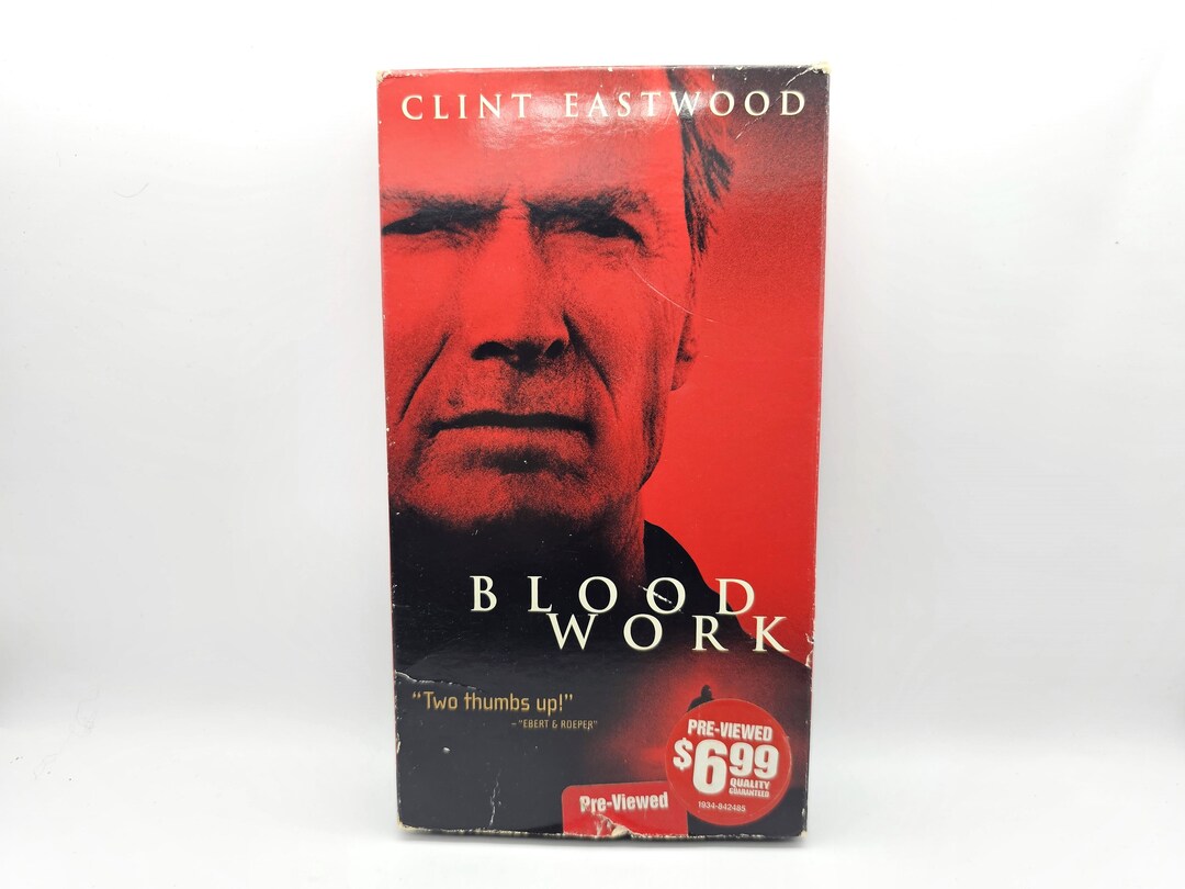 Blood Work VHS Movie Blockbuster Pre-viewed Rental Video Vintage Clint ...